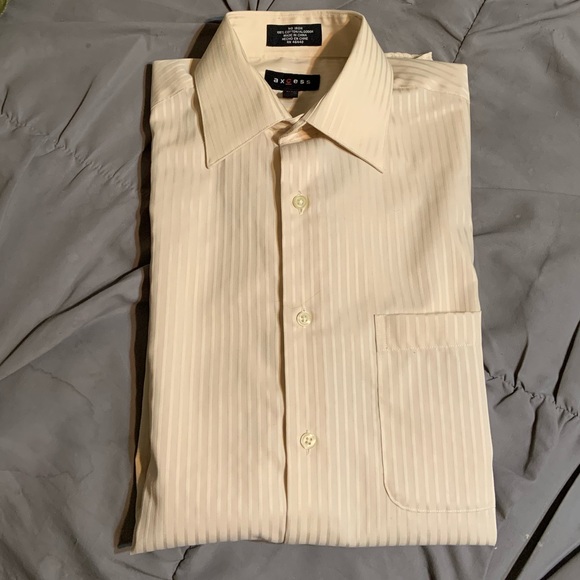 Axcess | Shirts | Mens Cream Color Button Down Dress Shirt | Poshmark